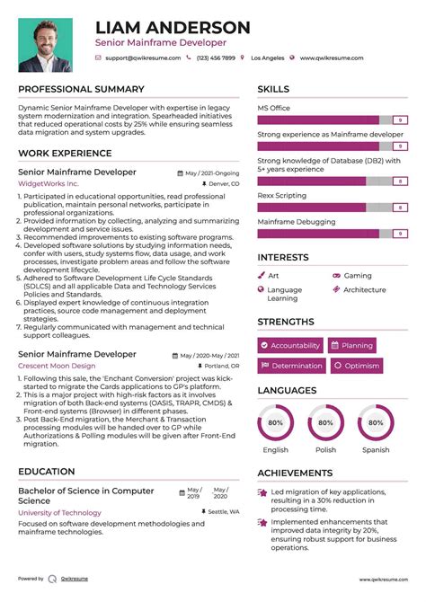 10 Mainframe Developer Resume Samples And Templates For 2025