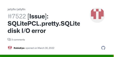 Issue Sqlitepclprettysqliteexception Disk Io Error · Issue 7522