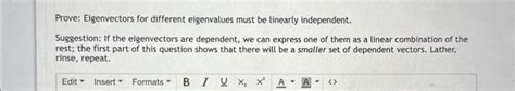 Solved Part Suppose A Is A Square Matrix And Let Chegg
