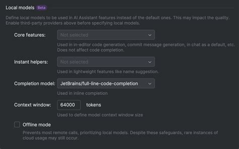Use Local Models Ai Assistant Documentation