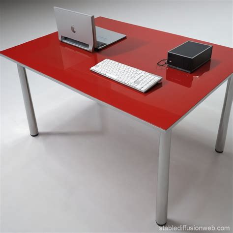 Red Computer Table Prompts Stable Diffusion Online