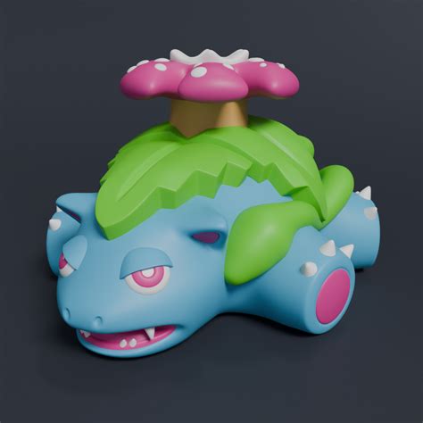🎨 Venusaur Cute Figure 1 And 5 Color Options・ Stl File For 3d Printing