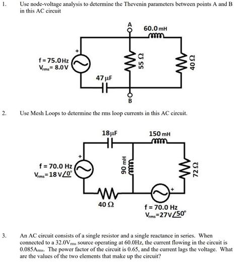 Solved 1 Use Node Voltage Analysis To Determine The