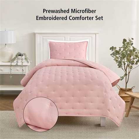 Mainstays 2 Piece Pink Comforter Set For Teens And Adults Twintwin Xl