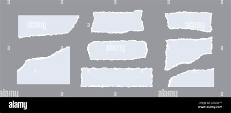 light blue torn paper pieces set shapes with jagged uneven edges