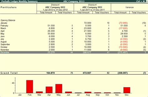 Periodic Ledger Monthly Summary International