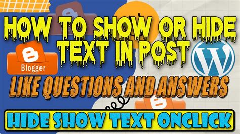 How To Show And Hide Text In Blog Post Dropdown Questions And Answers