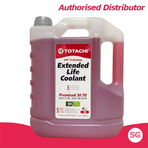 Totachi 4L Extended Life Coolant RED Premix 30/70 OAT Technology ...