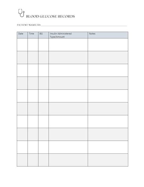 Gestational Diabetes Log Book Template Download Printable 41 Off