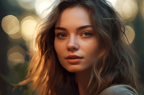 Premium Ai Image Natural Real Person Portrait And Closeup Of A Woman