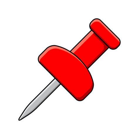 Red Push Pin Clip Art