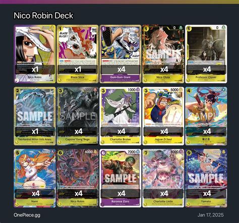 Nico Robin Deck One Piece Card Game Deck Onepiece Gg