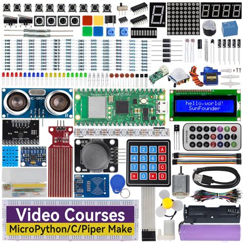 Sunfounder Raspberry Pi Pico W Ultimate Starter Kit With Online