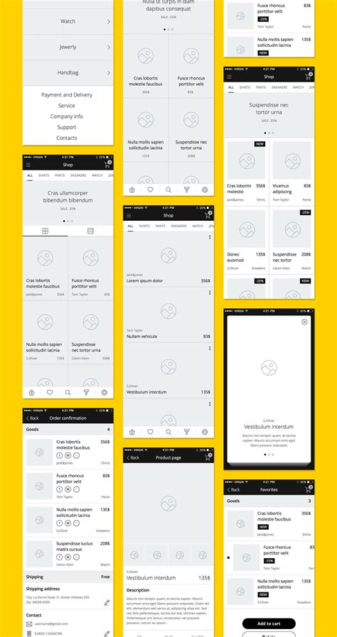 Products Web Development Design Wireframe Ios Design