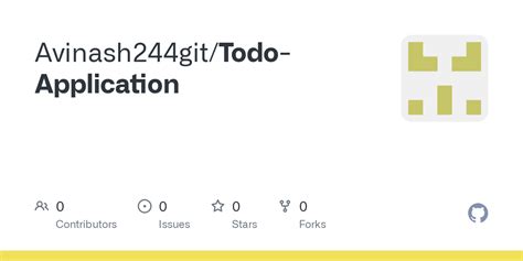 Github Avinash244gittodo Application