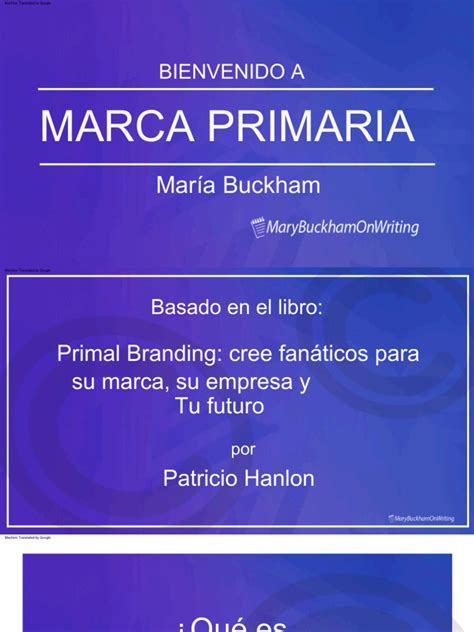 Primal Branding Mary Buckham Spanish Pdf Cerebro