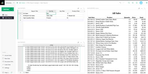 Basic Html Reporting Template Showcase Grist Creators