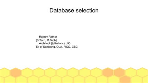 Database Selection Ppt