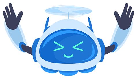 만화 공중 드론 귀여운 쾌활한 로봇 쿼드콥터 프로펠러가 있는 현대 비행 드론은 흰색 배경에 평면 벡터 삽화를 격리했습니다 전기장비에 대한 스톡 벡터 아트 및 기타 이미지