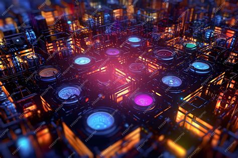 Premium Ai Image Intelligent Iot Abstract Background