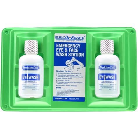 Pro Safe 16 Oz Disposable Eyewash Double Station Msc Direct