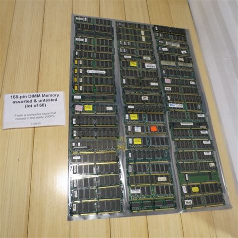 Lot Of 60 Pieces 168 Pin Ram Memory Assorted Pc66100133 Untested