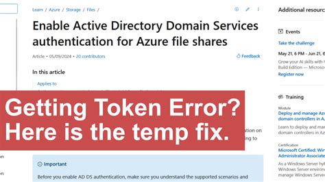 unable to acquire token for tenant