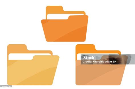 폴더 아이콘 파일 아이콘 폴더 데이터 열기 및 닫기 개념입니다 컴퓨터 스토리지 미디어 서버 데이터 백업 다채로운 파일 기호 빈 폴더 벡터입니다 0명에 대한 스톡 벡터 아트