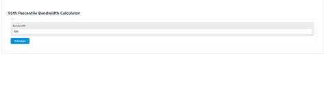 95th Percentile Bandwidth Calculator Calculator Academy