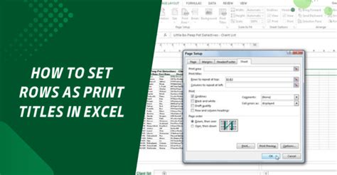 How To Set Rows As Print Titles In Excel Earn Excel