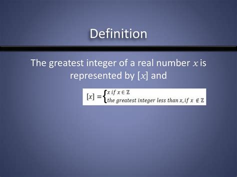 greatest integer function step function ppt download
