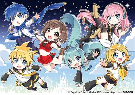 Miku Kaito Meiko Luka Rin And Len Vocaloid Vocaloid Main
