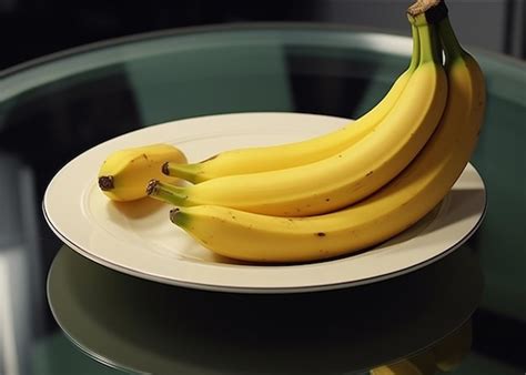 Premium Ai Image Fresh Banana On A Plate