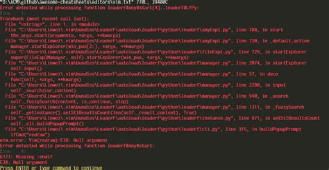 Leaderf file 崩溃 Issue Yggdroot LeaderF GitHub