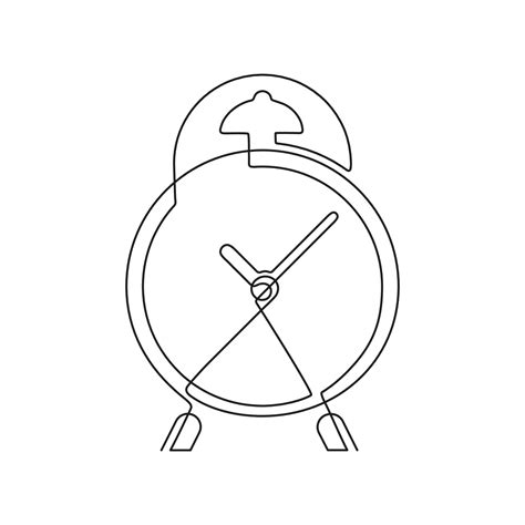 Clock Alarm Outline Time On Watch One Continuous Art Line Drawing Timer Countdown Or Clock Alarm Outline Time On Watch One Continuous Art Line Drawing Timer Countdown Or