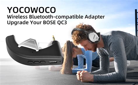 Yocowoco Aptx Wireless Bluetooth 5 0 Adapter For Bose Qc3 Quietcomfort 3 With Mic