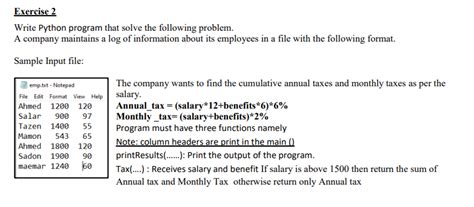 solved exercise 2write python program that solve the