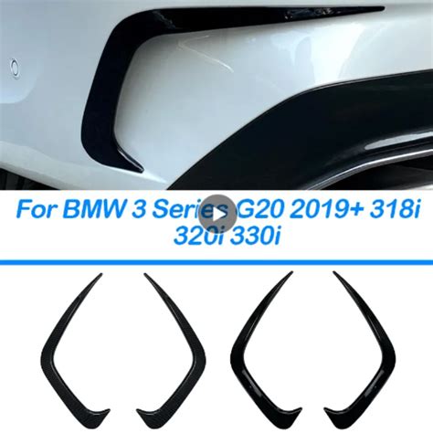 자동차 부품 리어 범퍼 스포일러 사이드 윙 에어 윈드 나이프 커버 스티커 그레인 Abs Bmw 3 시리즈 티몬