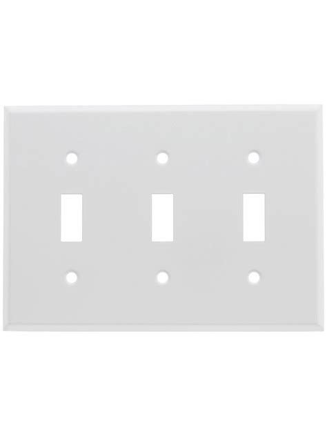 Classic Triple Toggle Switch Plate In Pressed Brass Or Steel House Of