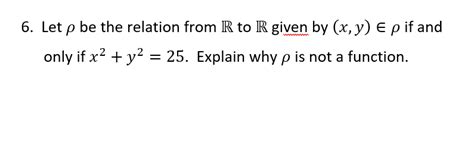 solved 6 let p be the relation from r to r given by x y