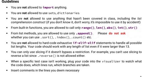 Solved Guidelines • You Are Not Allowed To Import Anything