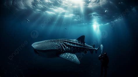 잠수부와 고래상어 수영 다이버에게 접근하는 고래상어 고화질 사진 사진 물 배경 일러스트 및 사진 무료 다운로드 Pngtree
