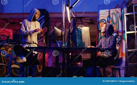 Hacker Teaches Hacking To New Member Stock Video Video Of Software