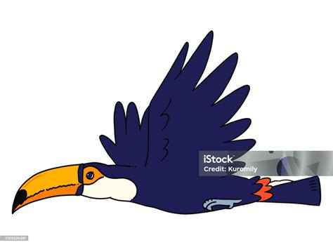Ilustración De Material De Ilustración De Tucán Toco Dibujado A Mano Y