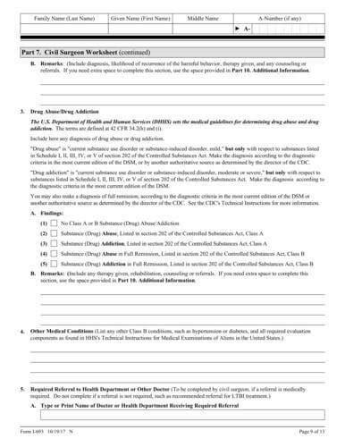 Form I 693 Report Of Medical Examination And Vaccination Record Usa