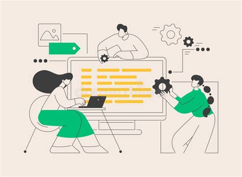 Software Development Team Abstract Concept Vector Illustration Stock
