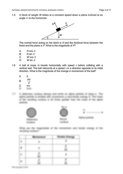SOLUTION Ieb Assessment Matters National Senior Certificate Examination Physical Sciences