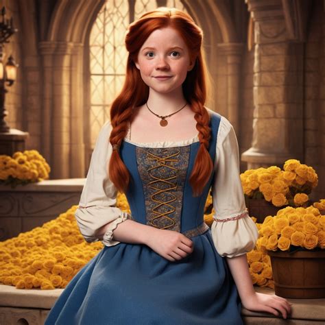 Ginny Weasley Meets Disney Belle Stable Diffusion Online