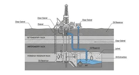 Oil A Detailed Diagram Of An Oil Well Pump System With Labeled