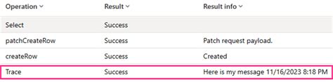 using the trace function in power apps platforms of power